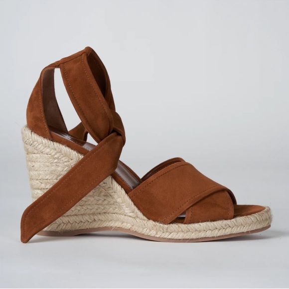 Marion Parke | Shoes | Marion Parke Leah Suede Peep Open Toe Ankle Tie ...